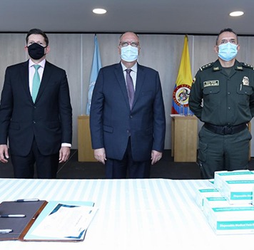 Ministerio de Justicia y del Derecho MinJusticia y UNODC entregan 125.800 tapabocas para los ...